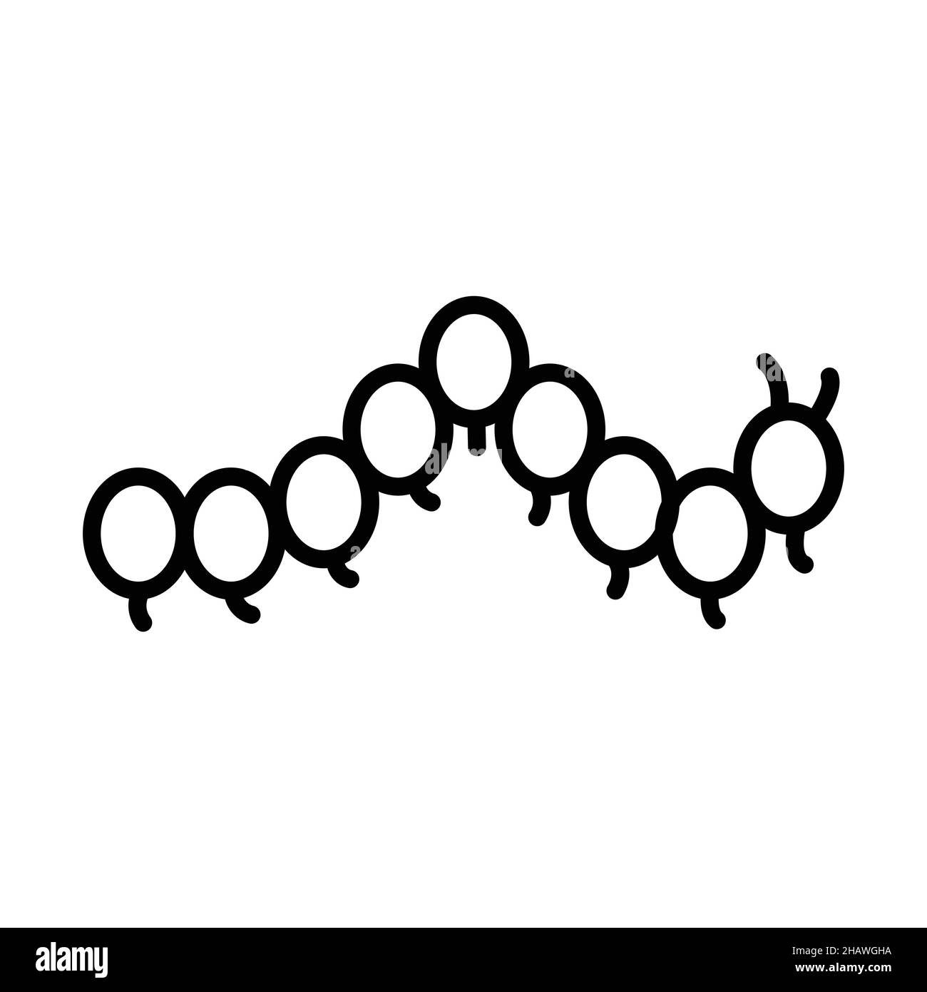 Caterpillar Outline Icon Animal Vector Stock Vector Image & Art - Alamy