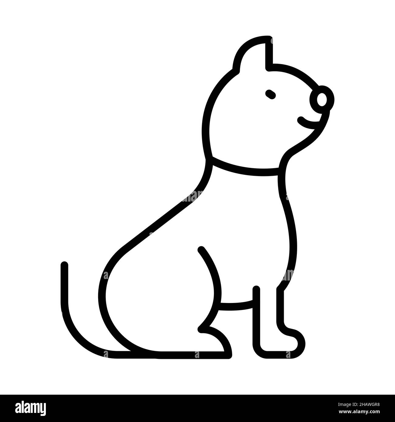 Cat Outline Icon Animal Vector Stock Vector Image & Art - Alamy