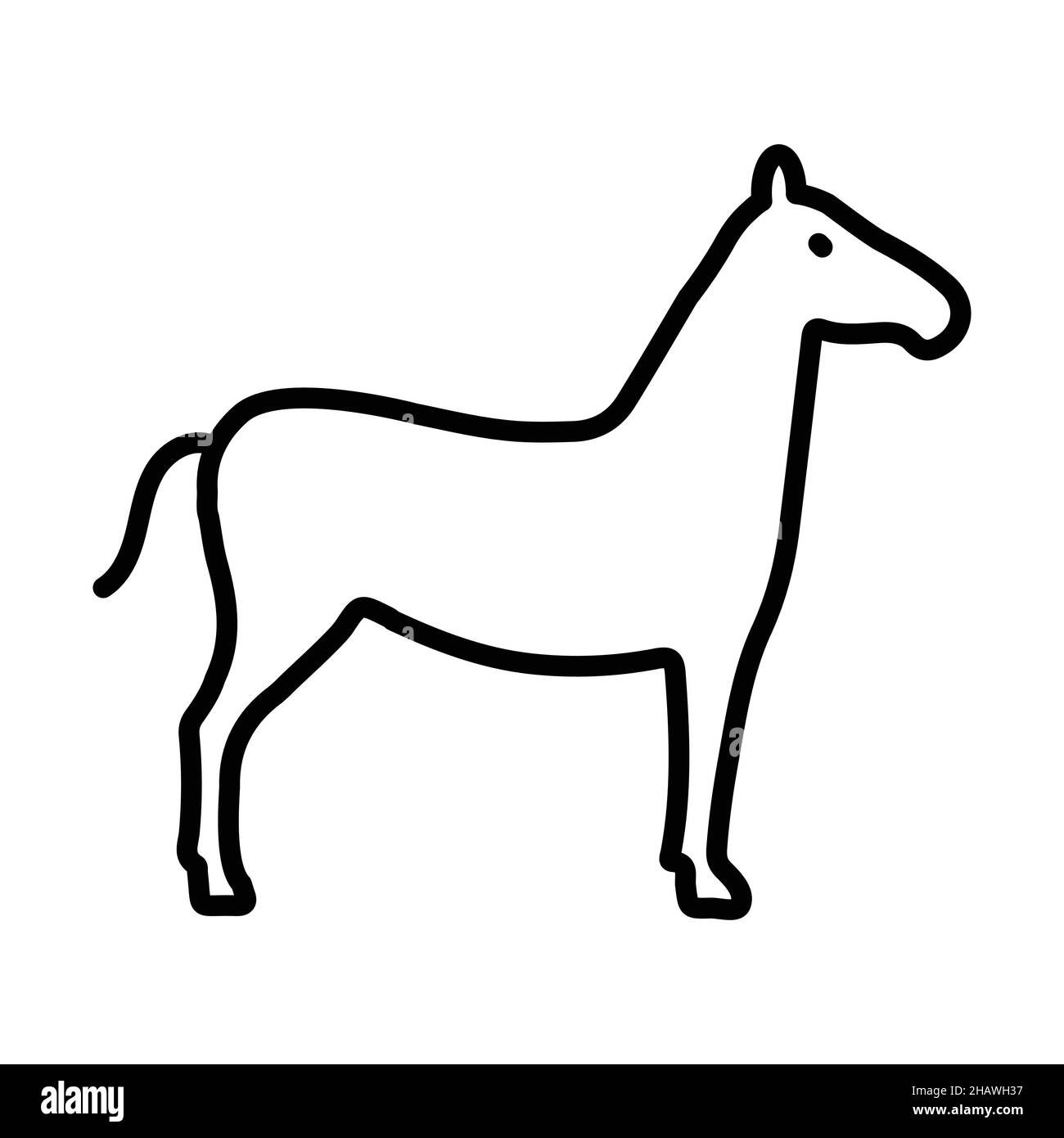 Horse Sketches Outline
