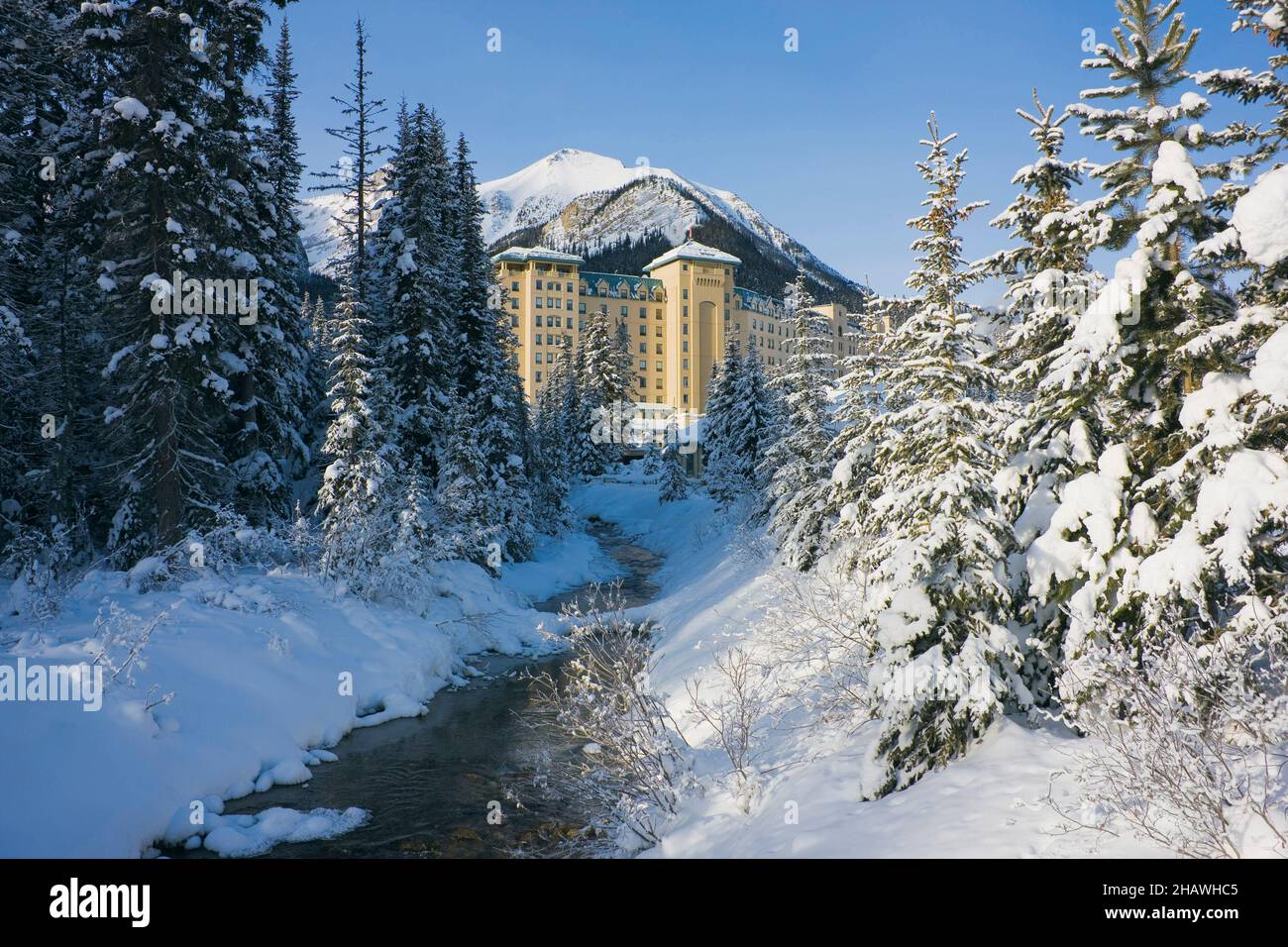 Chateau Lake Louise, Banff National Park, Alberta, Canada Stock Photo ...