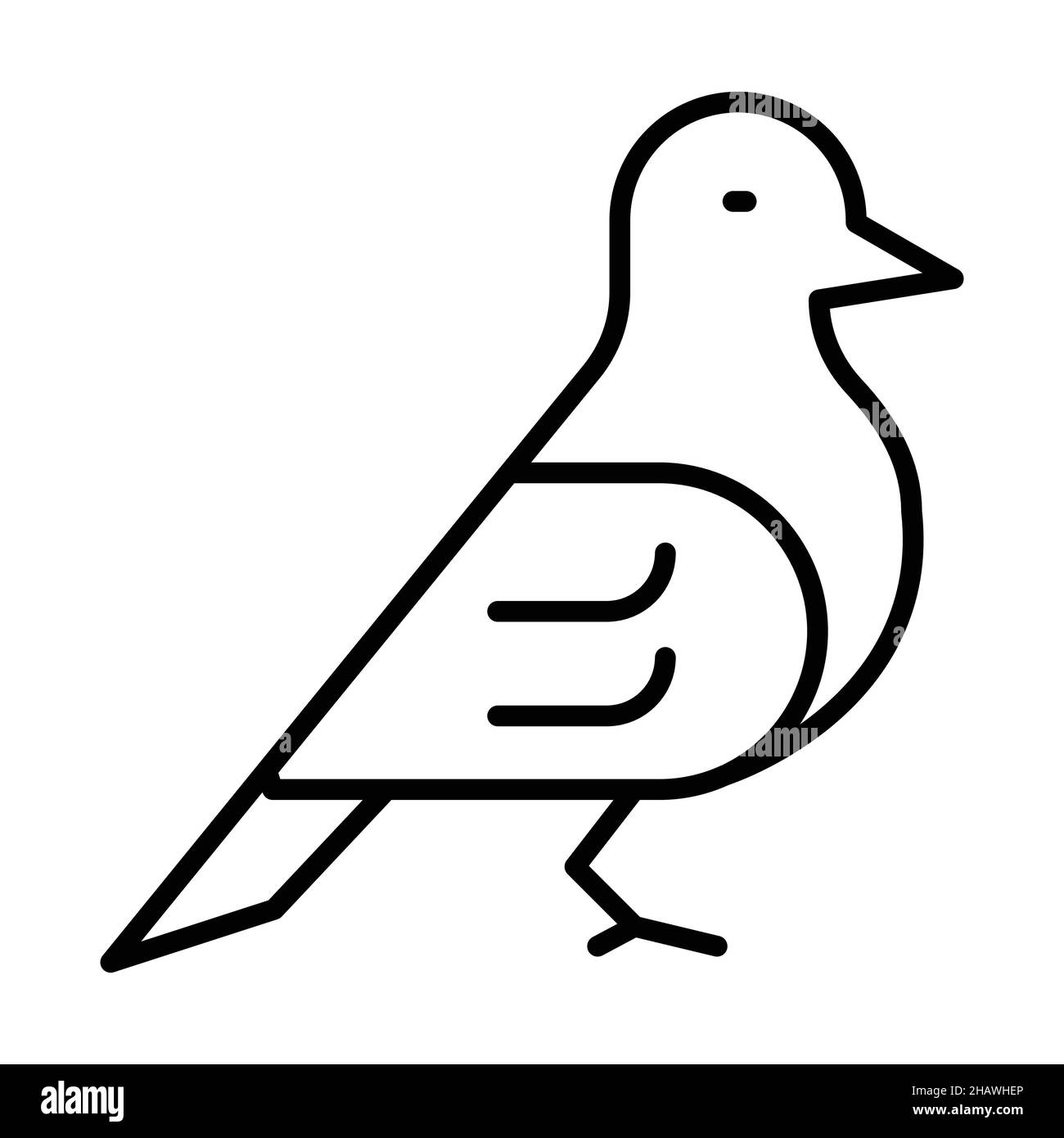 Pigeon Outline Icon Animal Vector Stock Vector Image & Art - Alamy