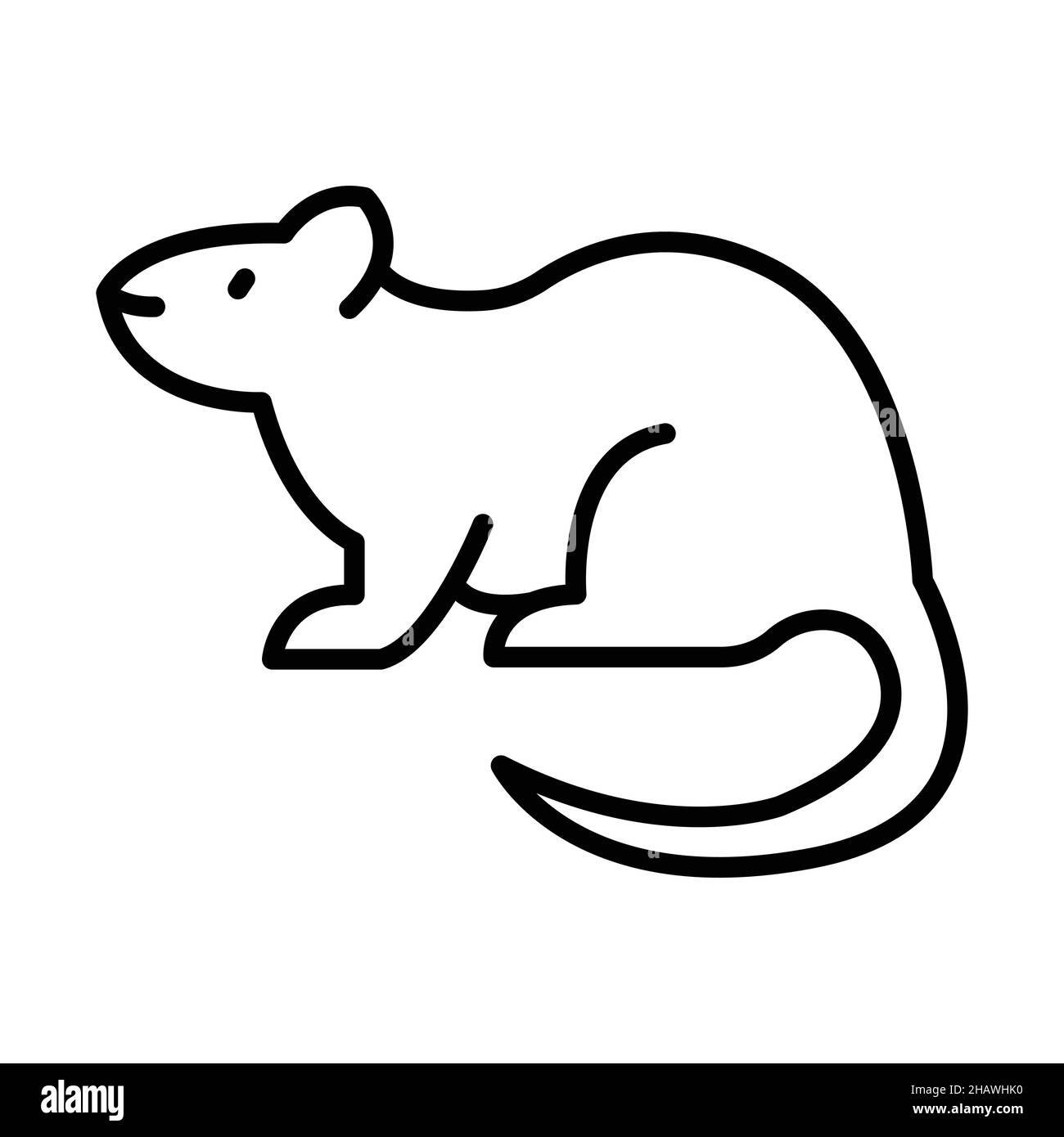 Mouse Outline Icon Animal Vector Stock Vector Image & Art - Alamy