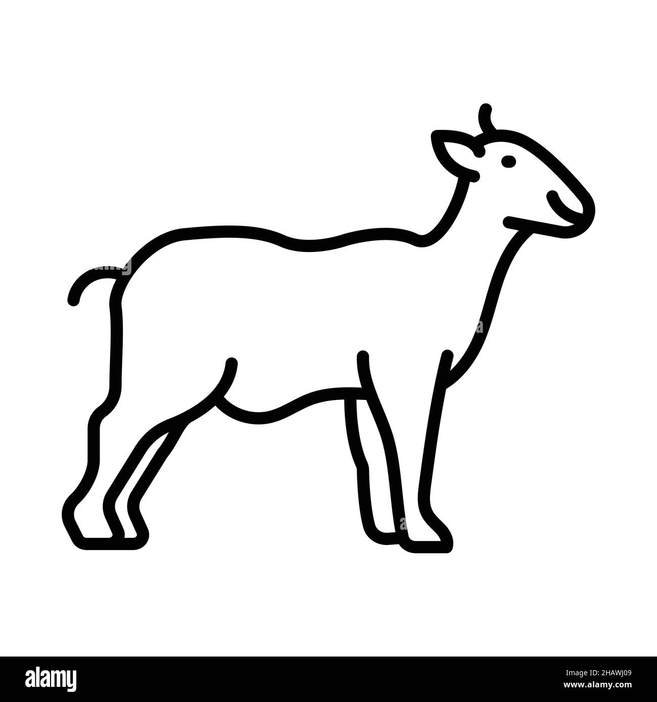 Goat Outline Icon Animal Vector Stock Vector Image & Art - Alamy
