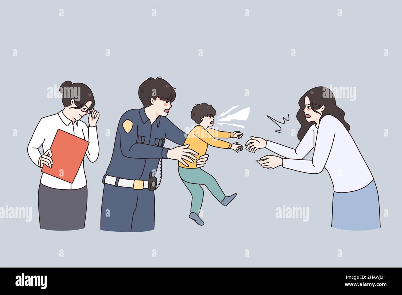 Domestic violence police Stock Vector Images - Alamy