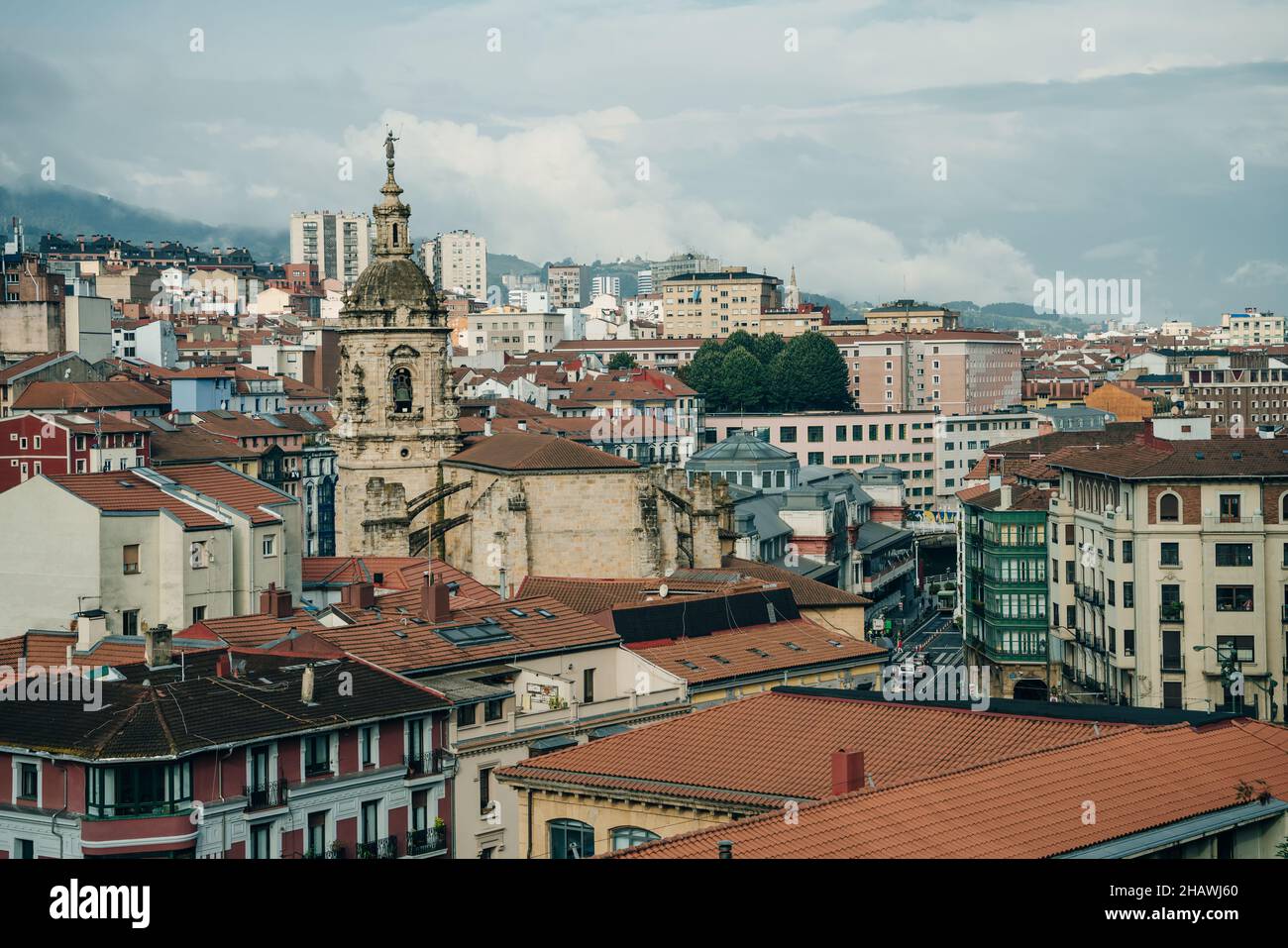 panoramic views of downtown bilbao, spain. High quality photo Stock ...