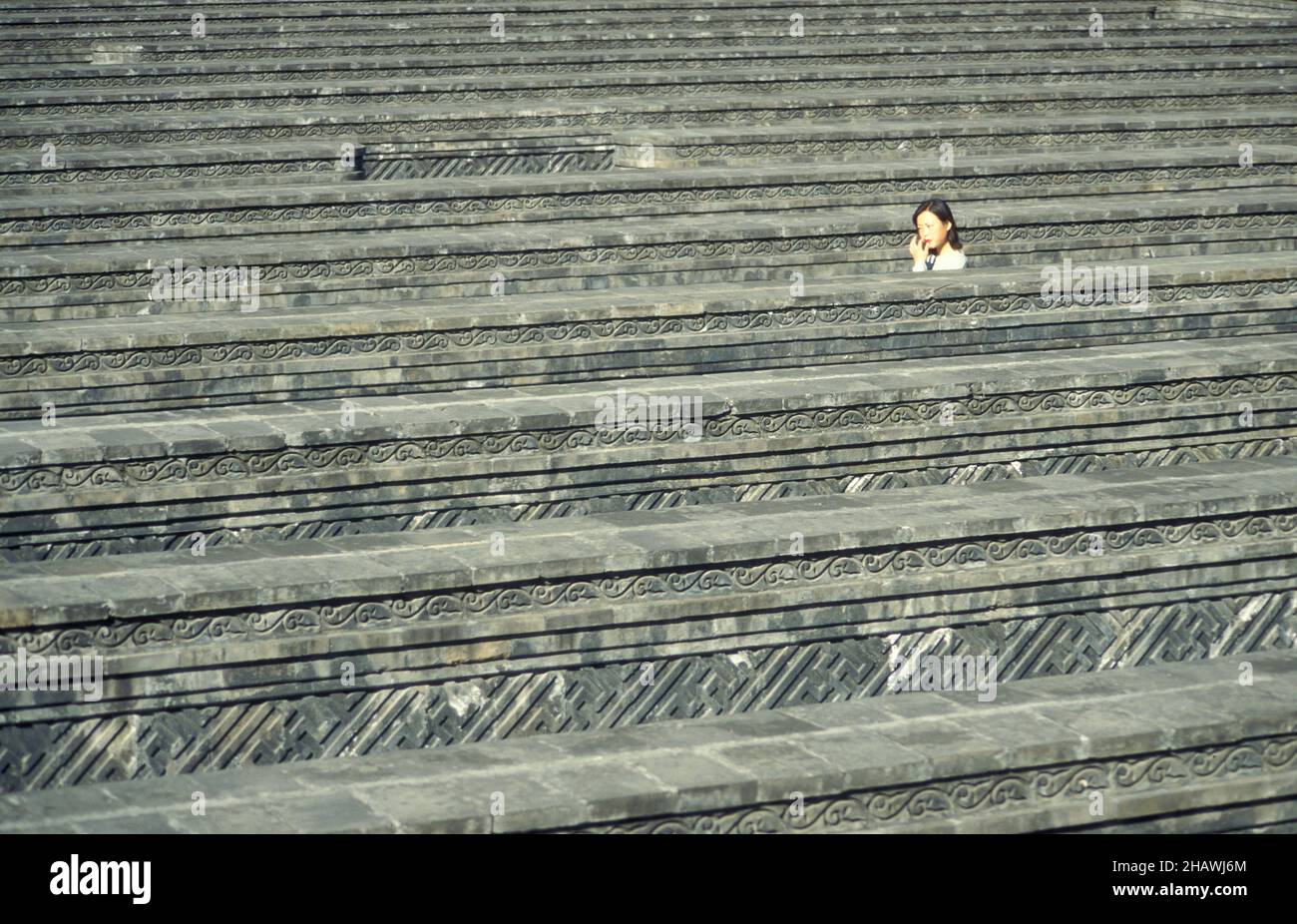 People at the Old Summer Palace maze or Labyrinth in the City of ...