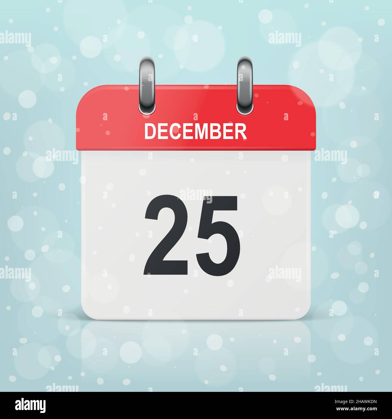Merry Christmas Banner. Vector 3d Red Realistic Christmas Calendar ...