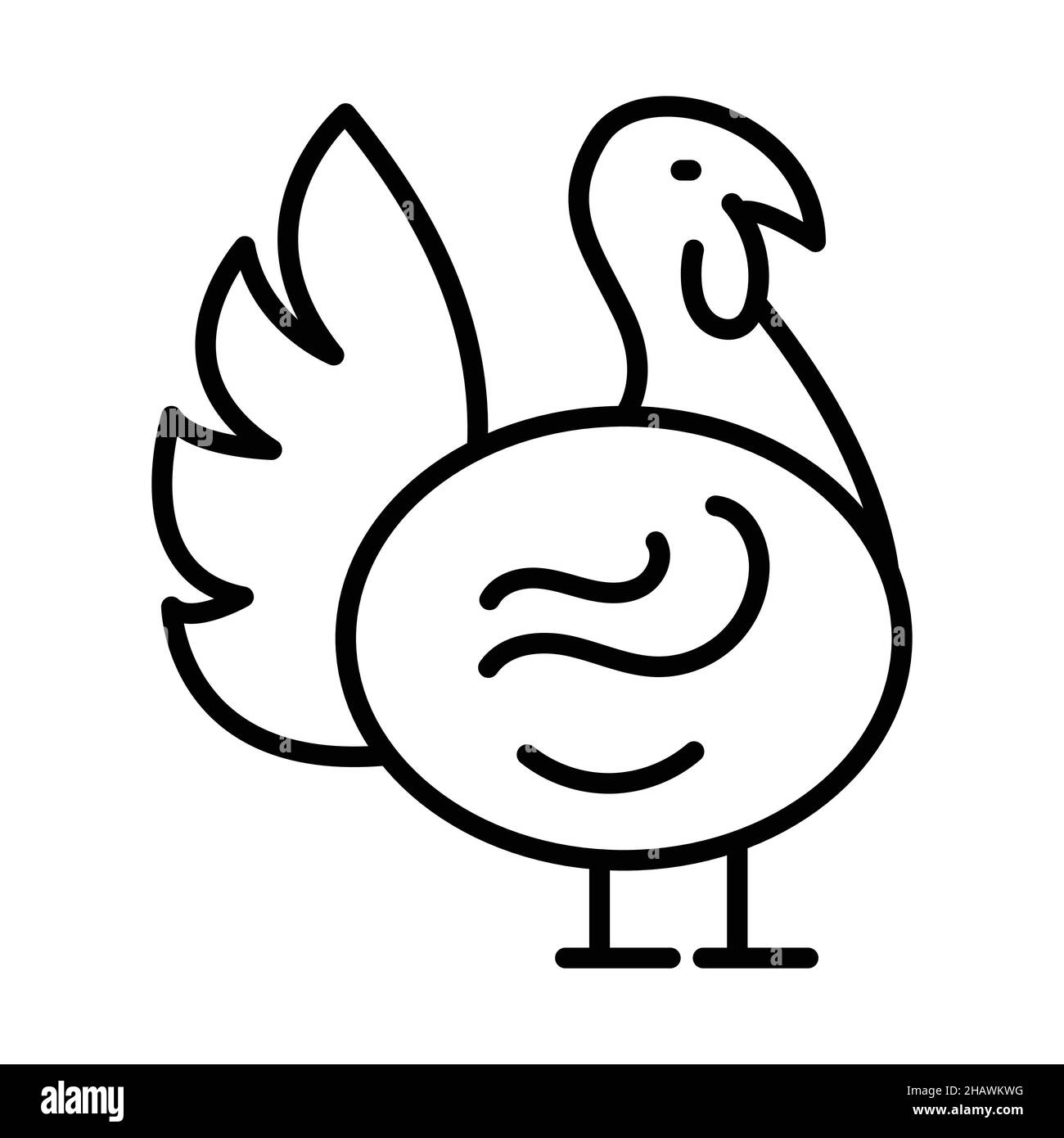 Turkey Outline Icon Animal Vector Stock Vector Image & Art - Alamy