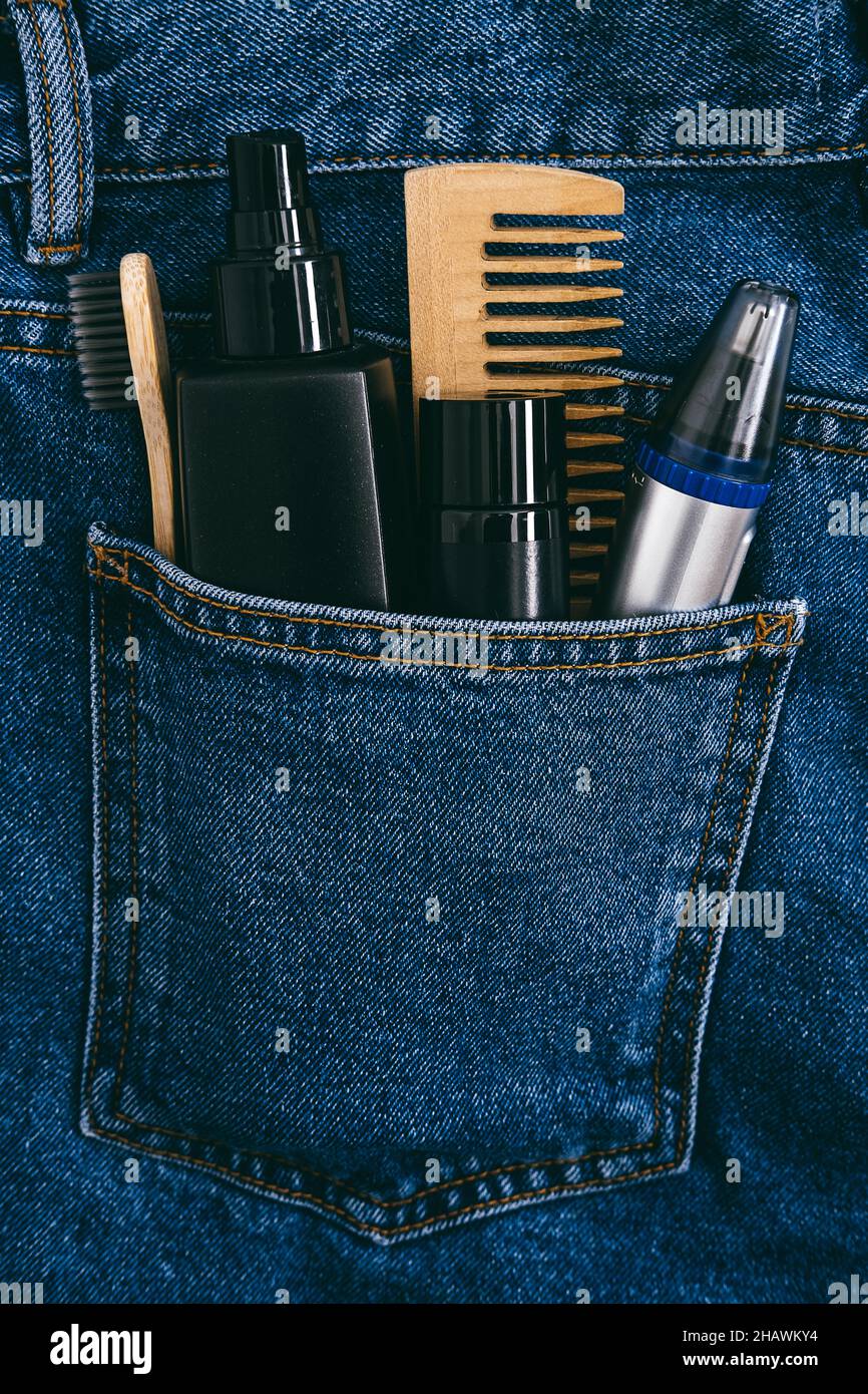 Men self care beauty kit, male beauty care cosmetic products and ...