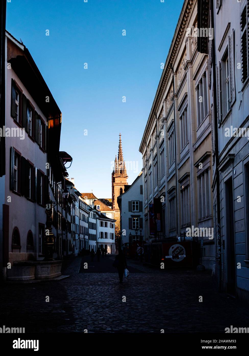 Basel historic center with Minster Stock Photo - Alamy