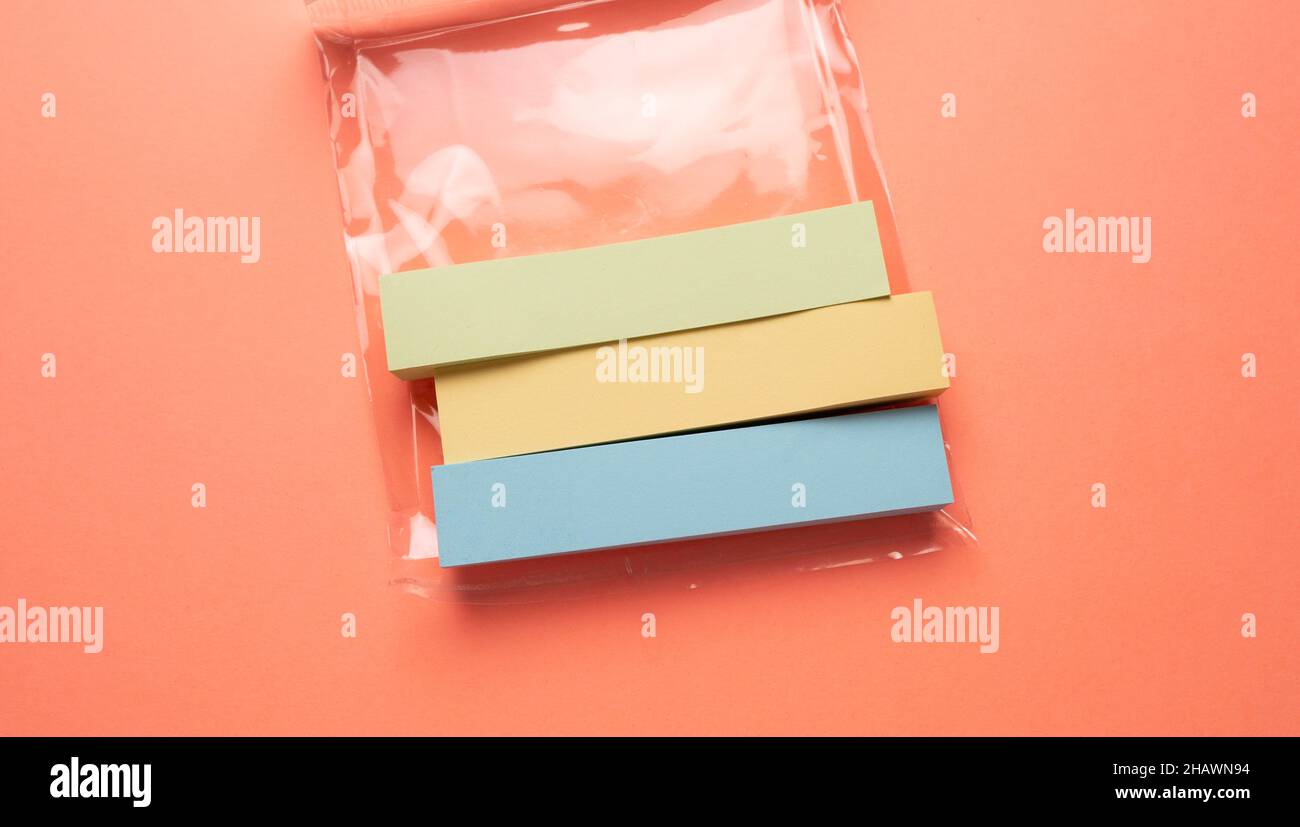 Empty space note papers for copy space your own words Stock Photo - Alamy