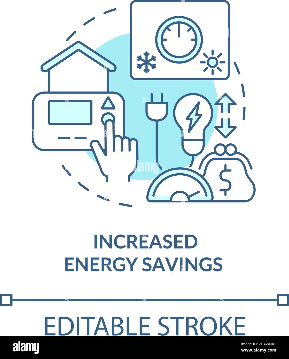 Thermostat home energy saving Stock Vector Images - Alamy