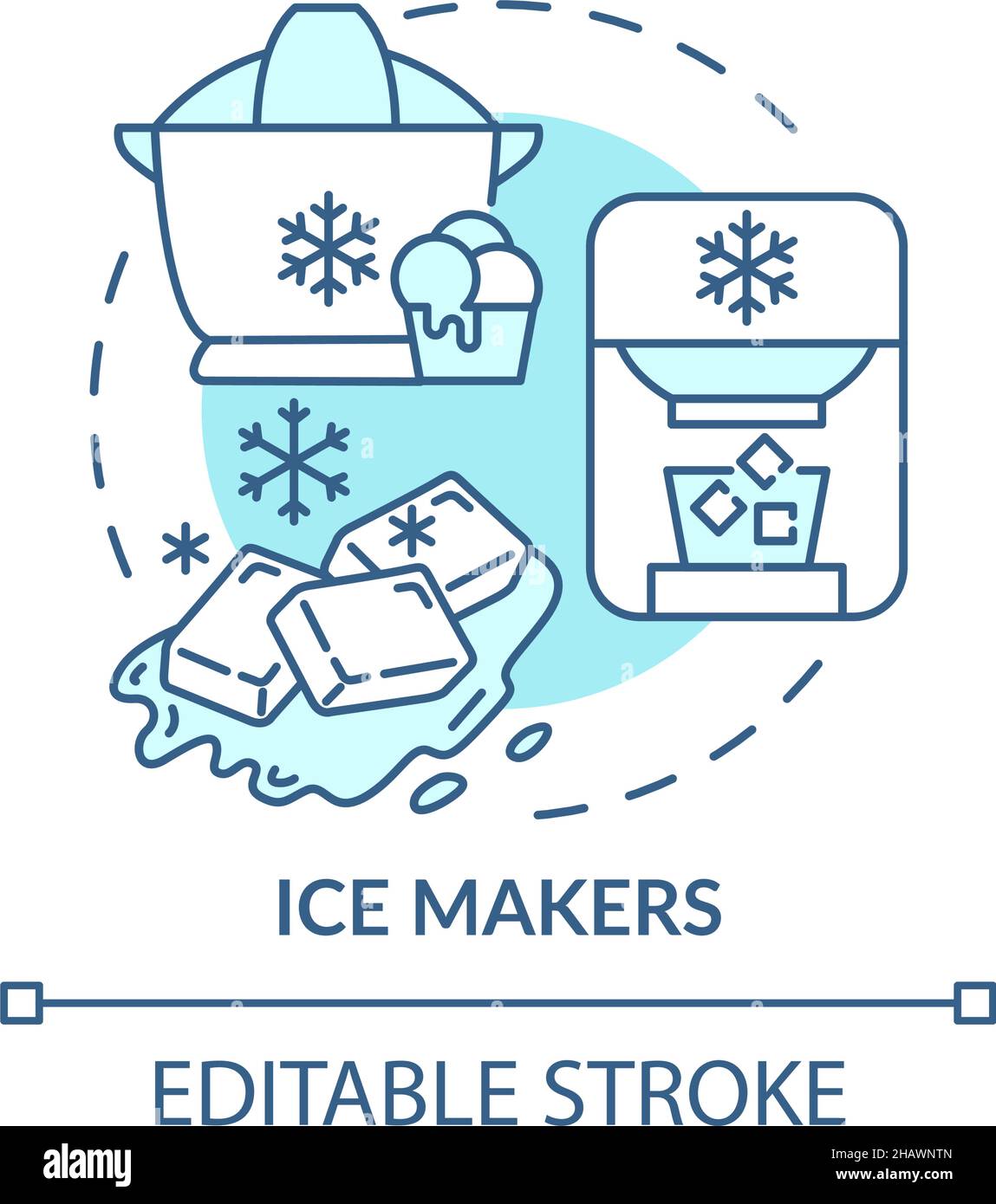 Ice maker machine Stock Vector Images - Alamy