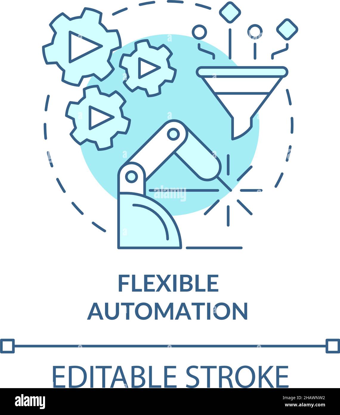 Flexible automation blue concept icon Stock Vector Image & Art - Alamy