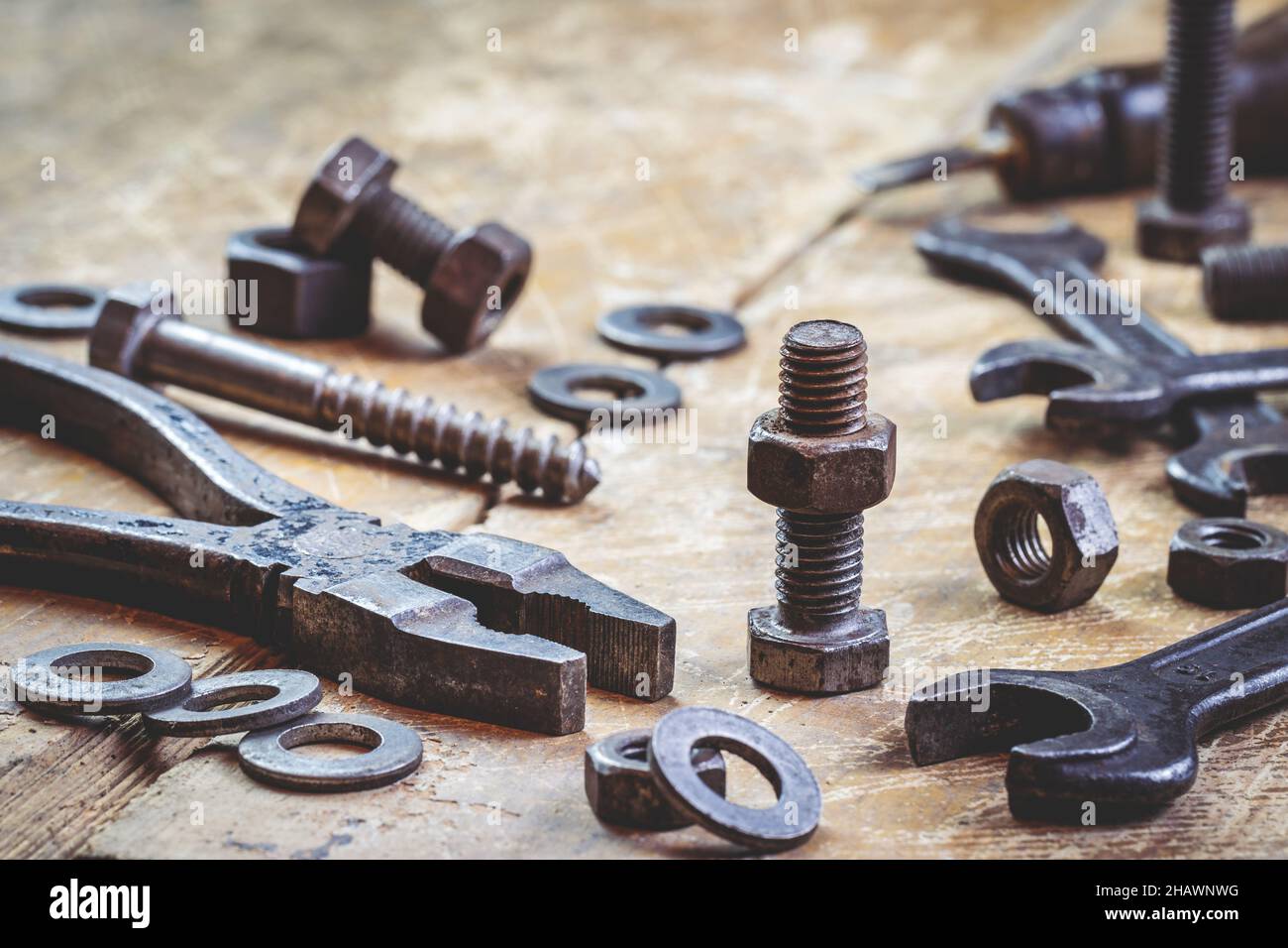 Spanner wrench nut diy hi-res stock photography and images - Alamy