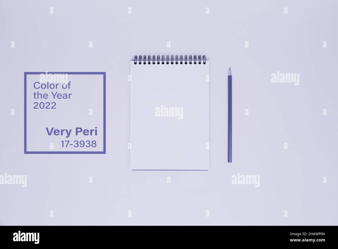 Color of the Year 2022. Trendy background with Very Peri name of the ...