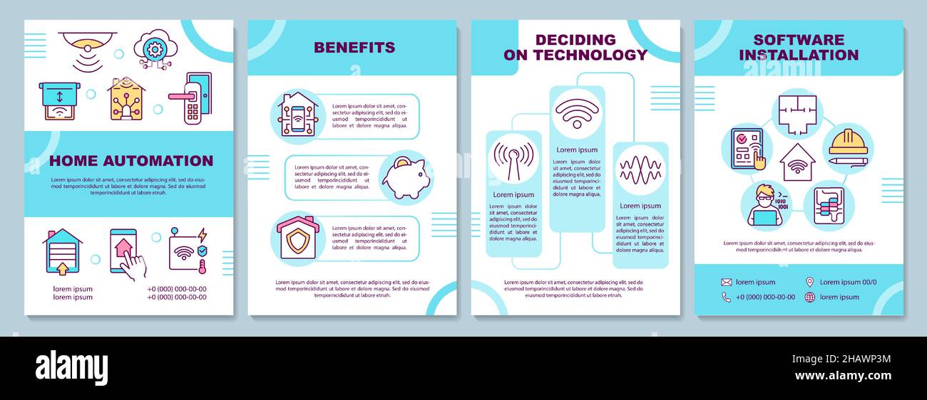 Home automation brochure template Stock Vector Image & Art - Alamy