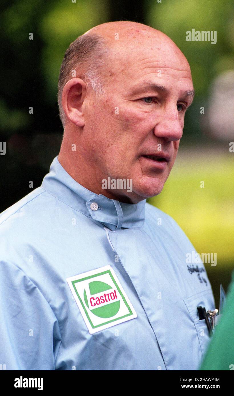 Sir Stirling Moss driving an Austin Healey 3000 on the 1991 Pirelli ...