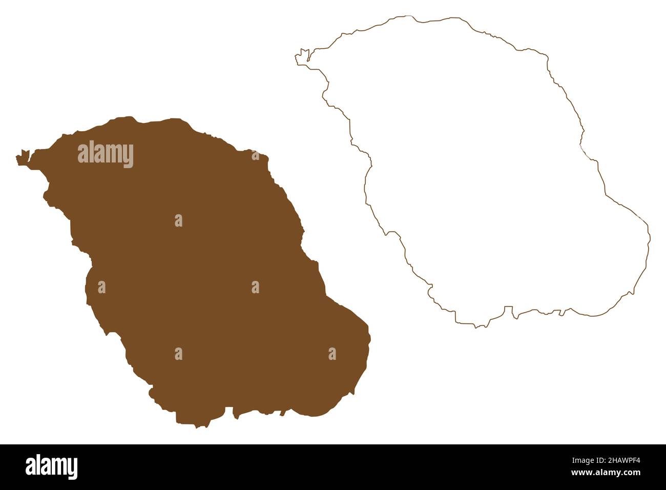 Biliran island (Asia, Republic of the Philippines) map vector ...