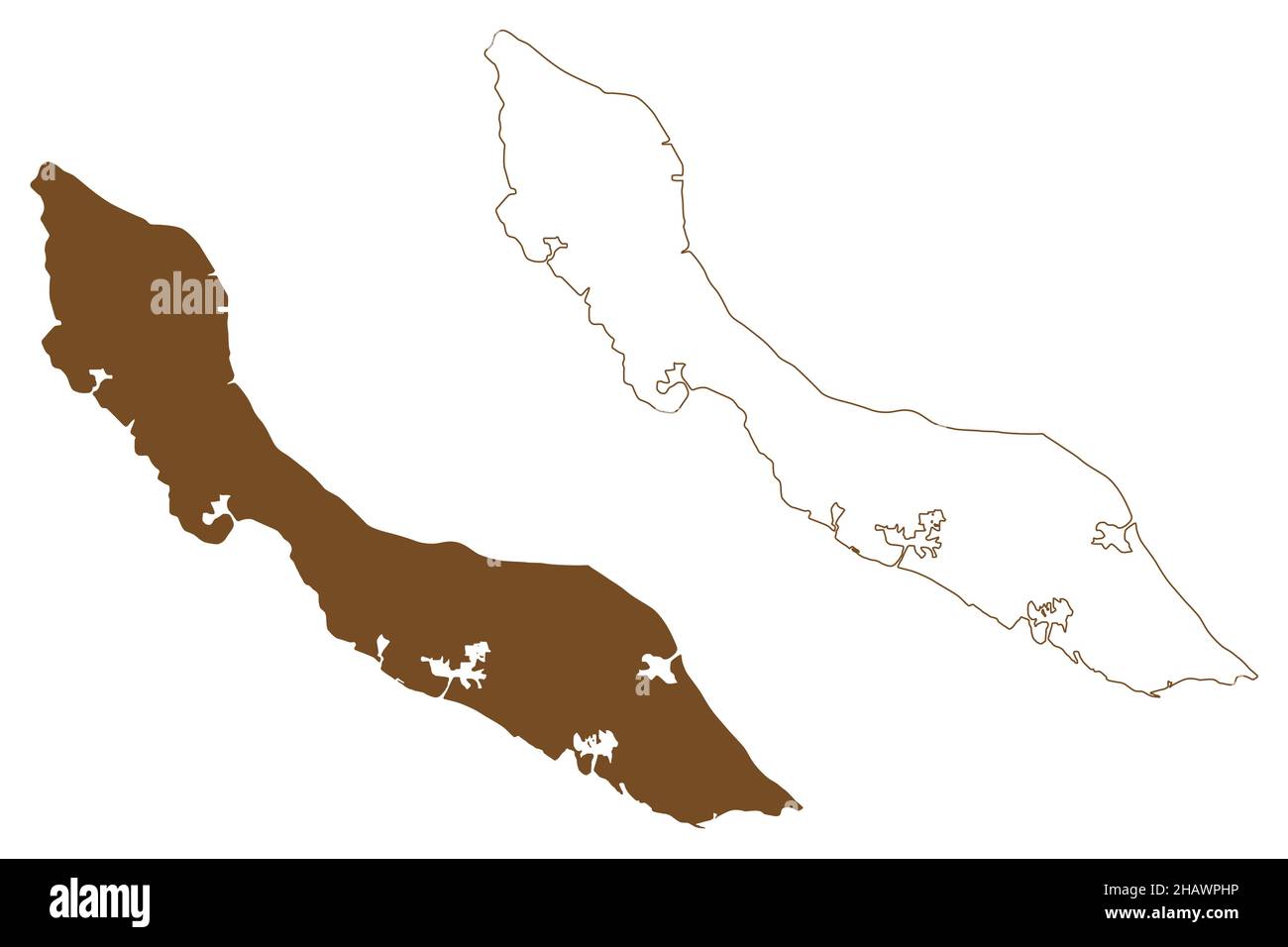 Curacao travel map Cut Out Stock Images & Pictures - Alamy