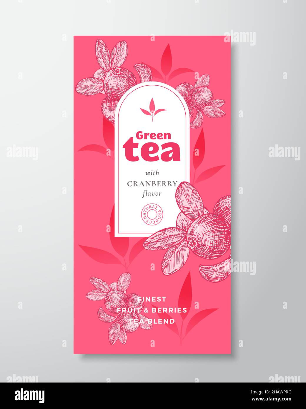 Fruit and Berries Tea Label Template. Abstract Vector Packaging Design ...
