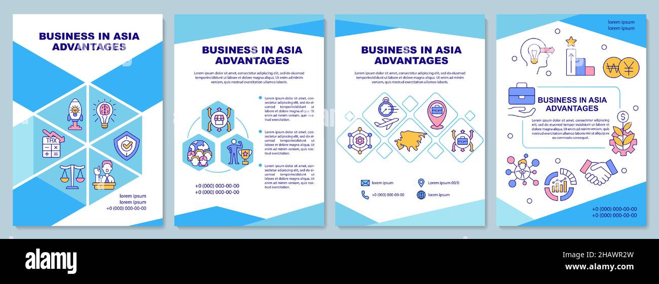 Business in Asia advantages blue brochure template Stock Vector Image ... Business in Asia advantages blue brochure template Stock Vector Image ...