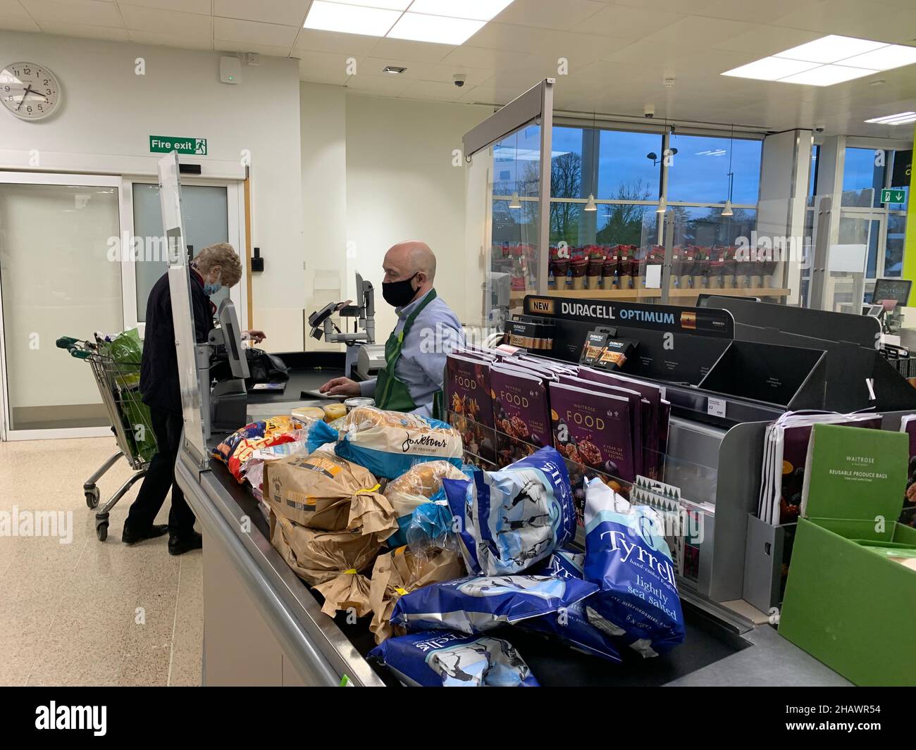 check out at Waitrose Kingsthorpe Northampton UK Stock Photo - Alamy
