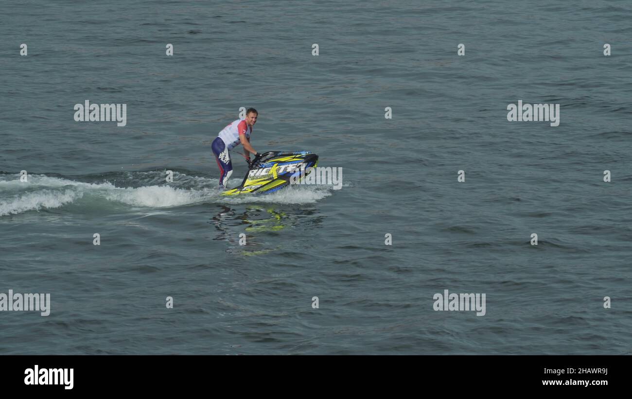 Irkutsk, Russia - August 3 2019: Baikal Jet Fest, BJF. Freestyle jet ...