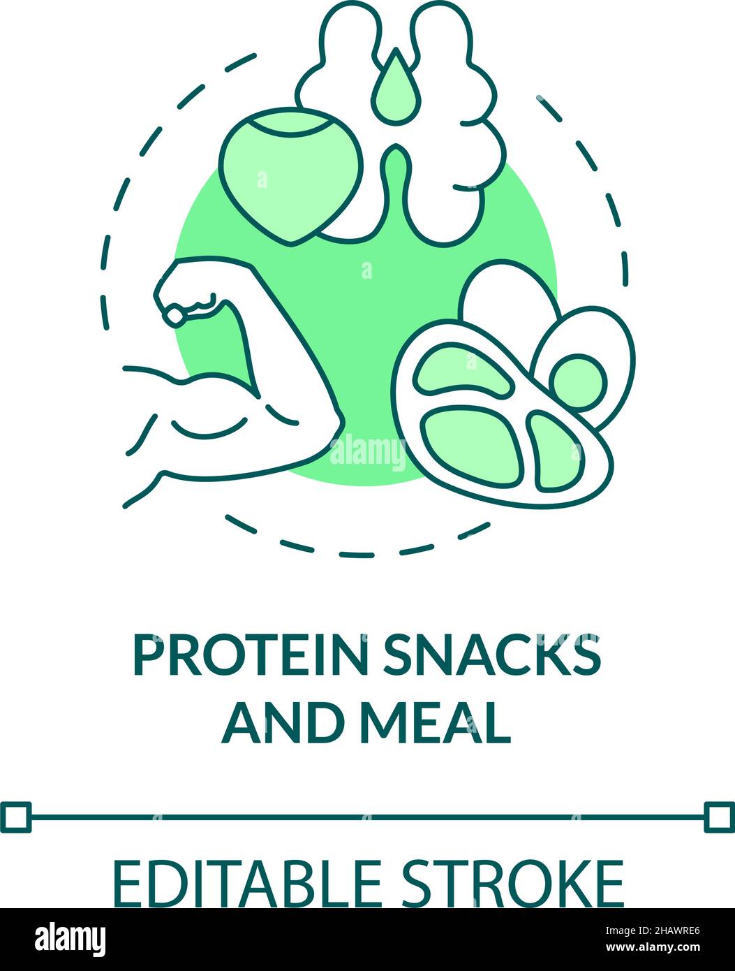 Protein snacks and meal green concept icon Stock Vector Image & Art - Alamy