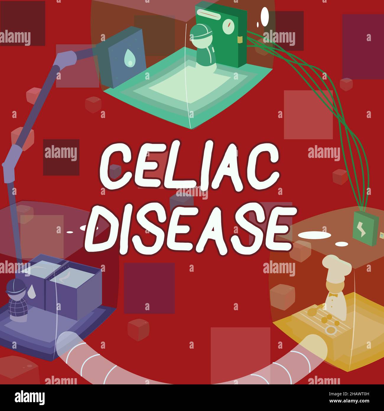 Writing displaying text Celiac Disease. Concept meaning autoimmune ...