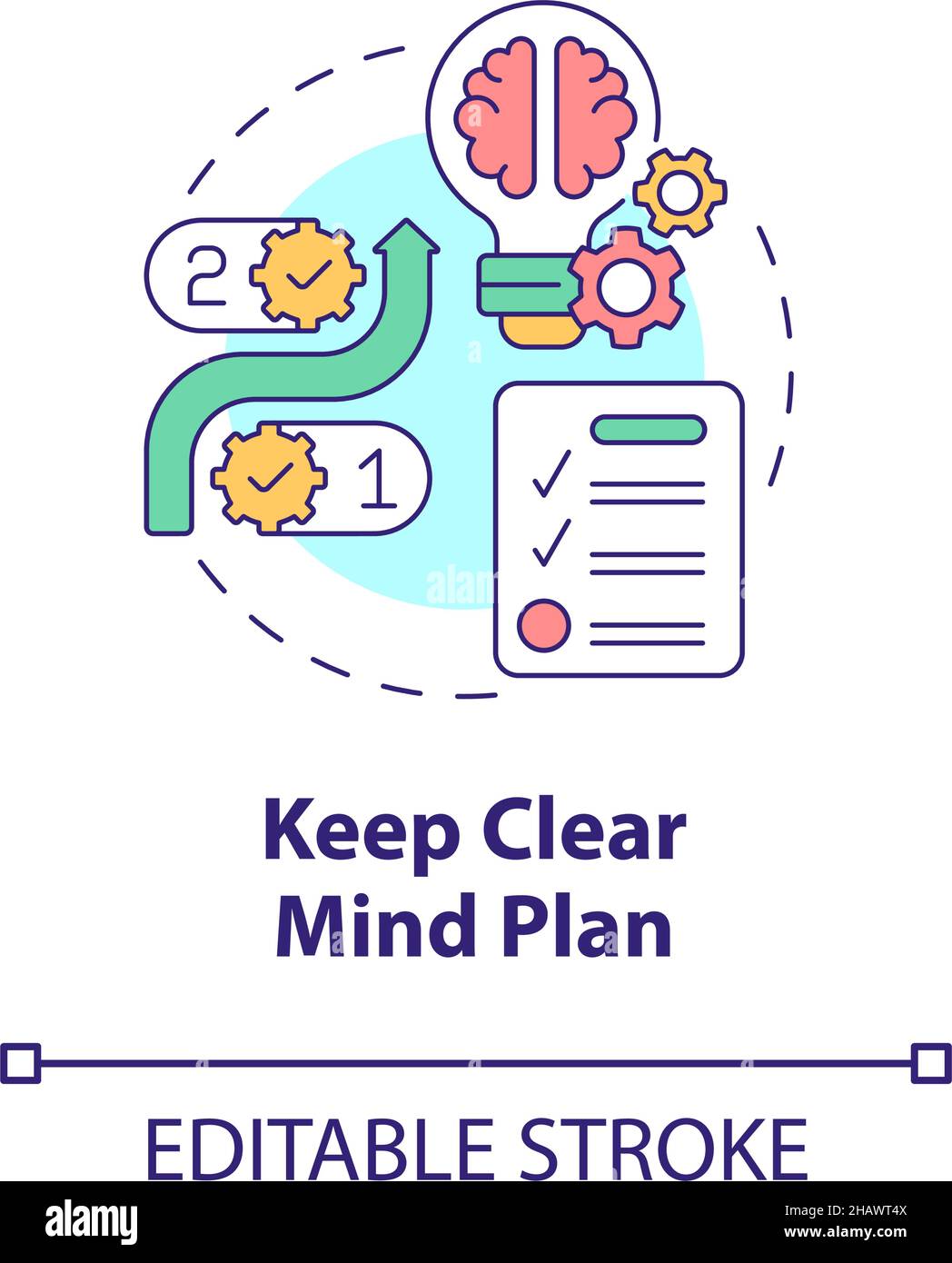 Keep clear mind plan concept icon Stock Vector Image & Art - Alamy