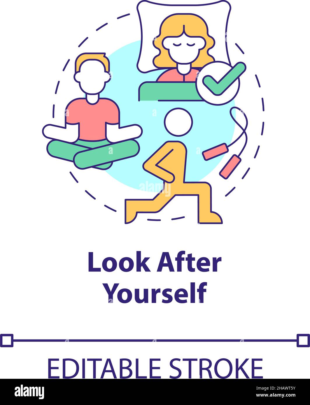 Look after yourself concept icon Stock Vector Image & Art - Alamy