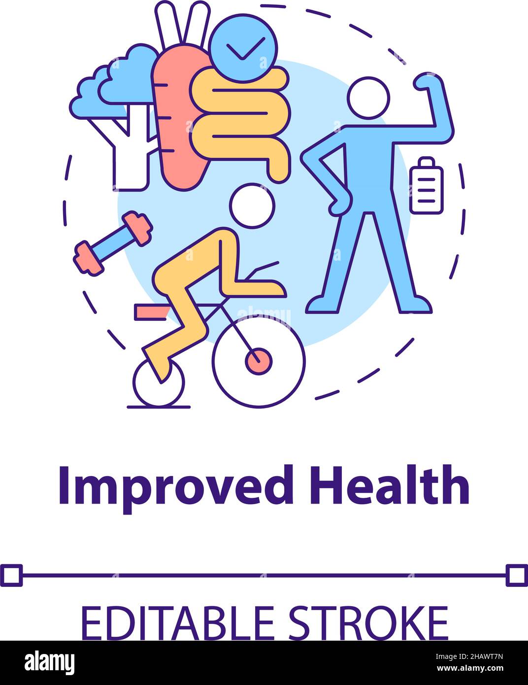 Improved health concept icon Stock Vector Image & Art - Alamy