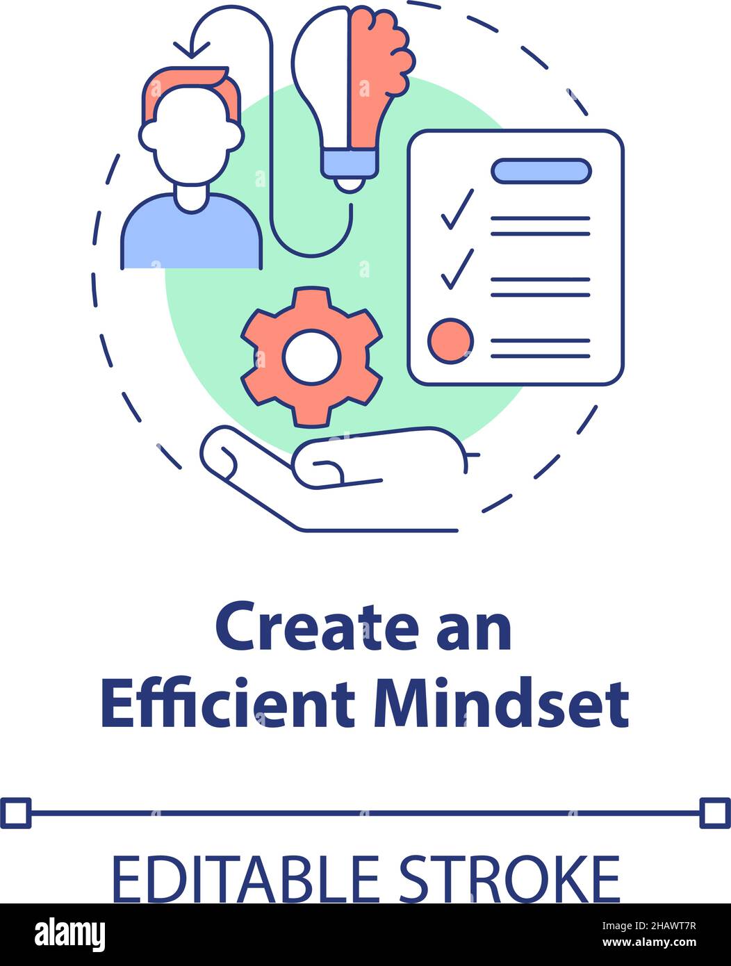 Create an efficient mindset concept icon Stock Vector Image & Art - Alamy