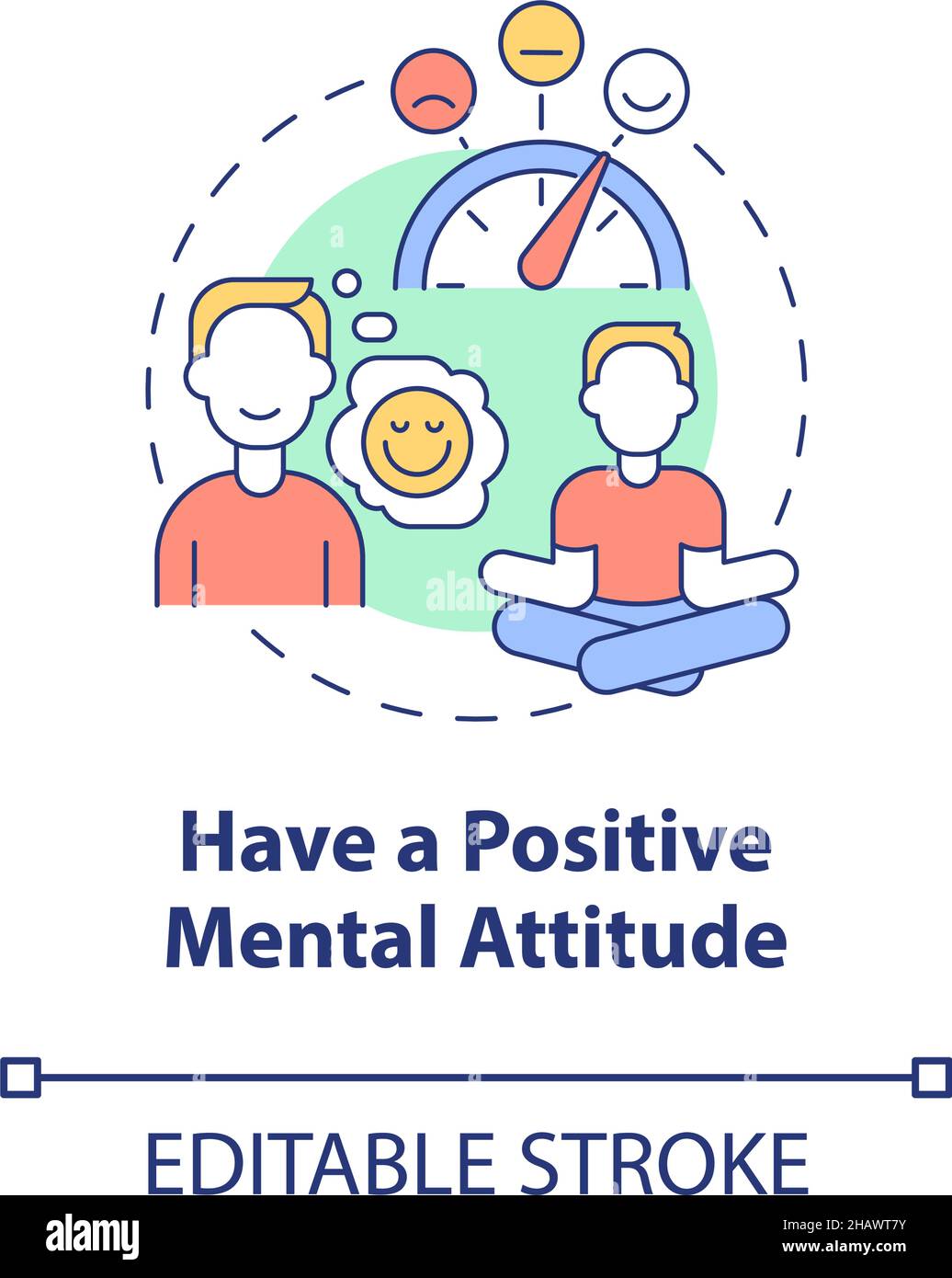 Have positive mental attitude concept icon Stock Vector Image & Art - Alamy