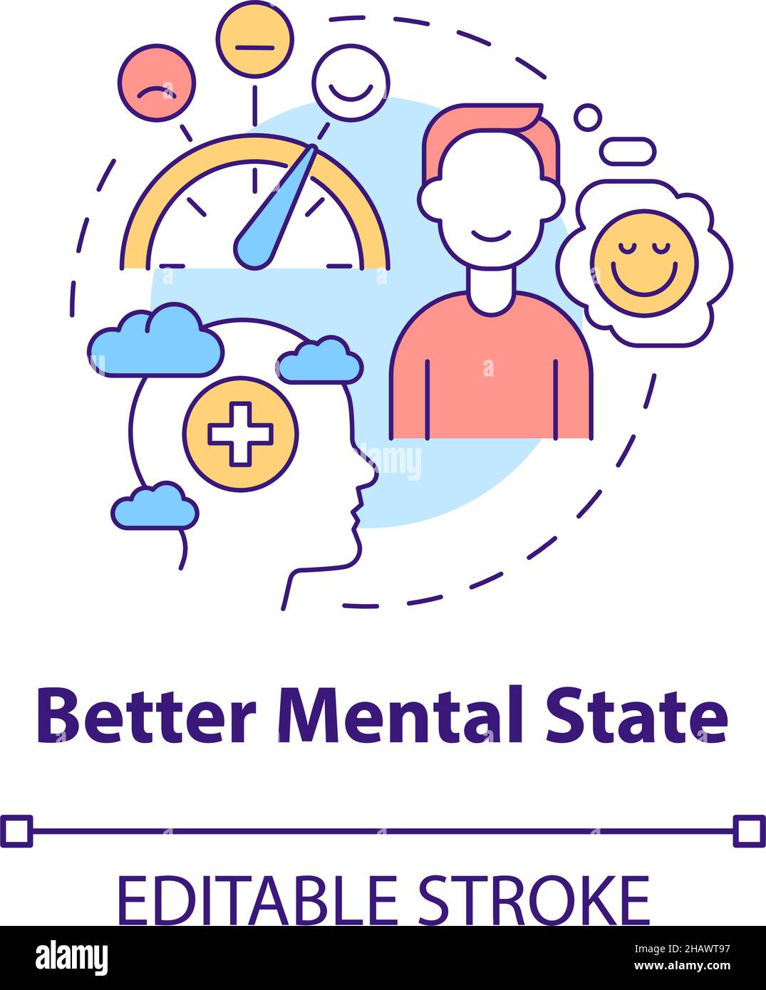 Better mental state concept icon Stock Vector Image & Art - Alamy