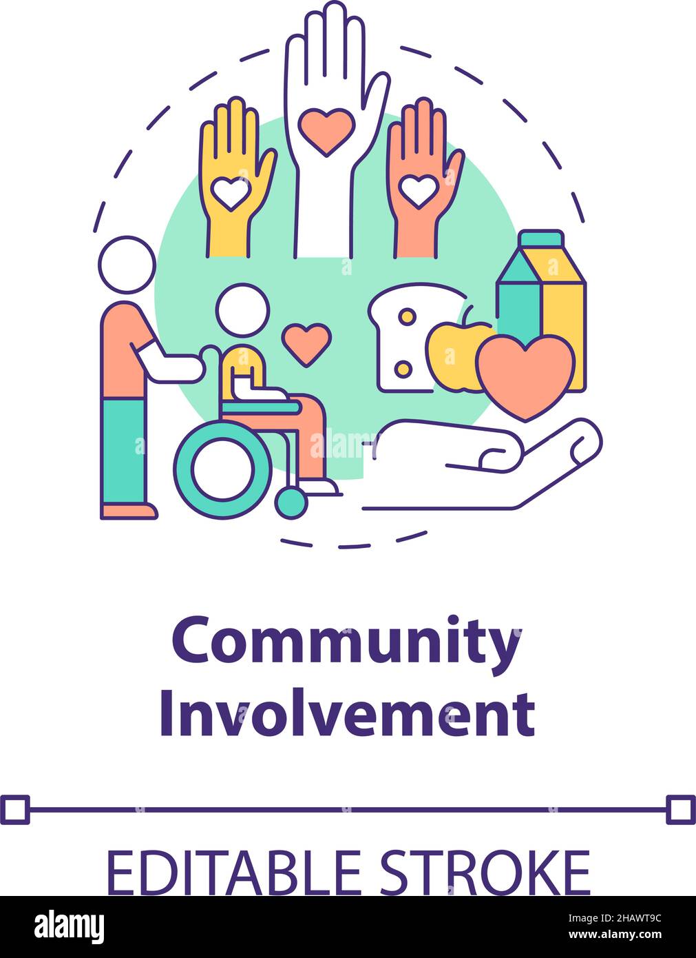 Community involvement concept icon Stock Vector Image & Art - Alamy Community involvement concept icon Stock Vector Image & Art - Alamy