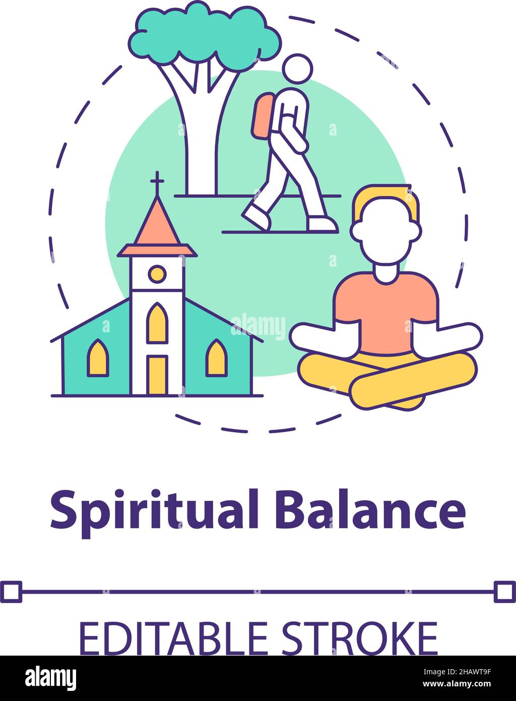 Spiritual balance concept icon Stock Vector Image & Art - Alamy