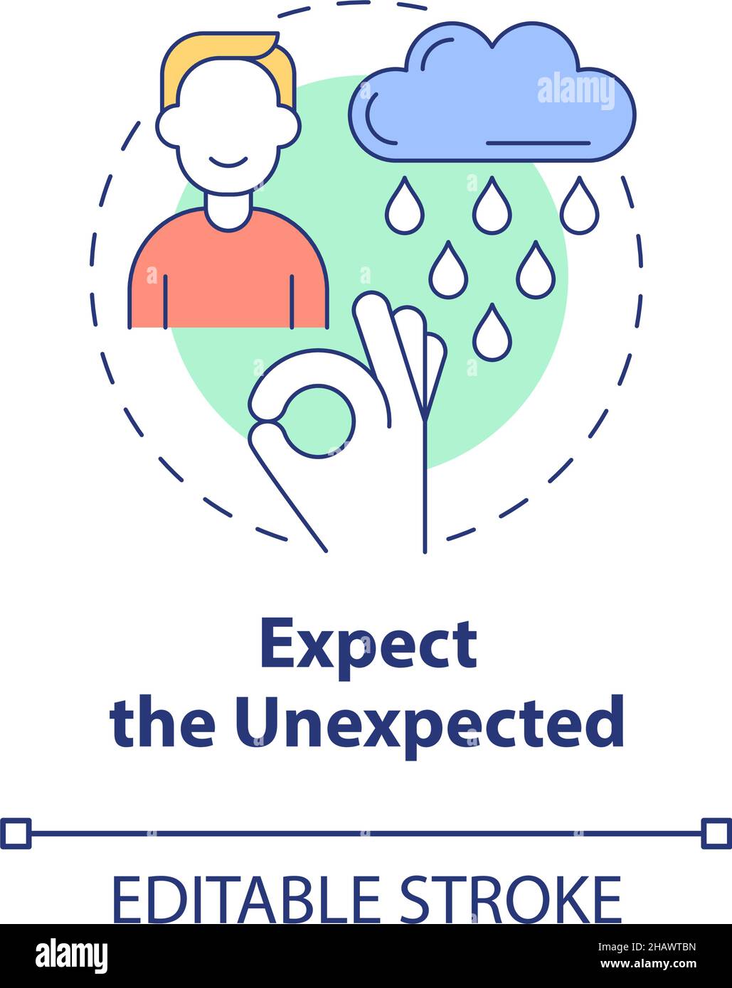 Expect unexpected concept icon Stock Vector Image & Art - Alamy