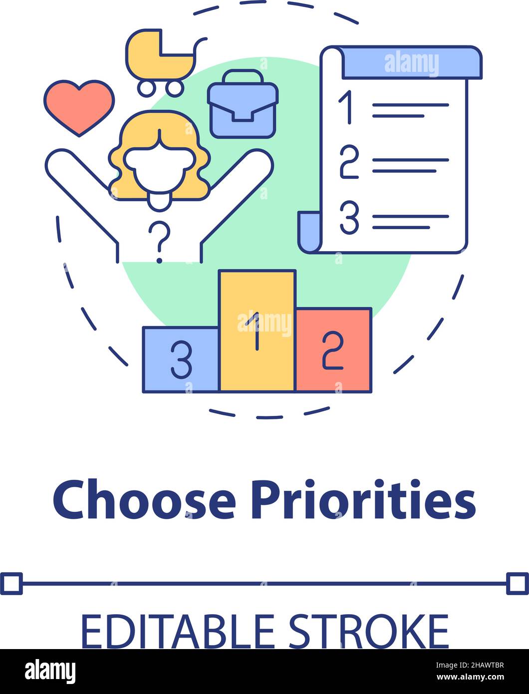 Career priorities Stock Vector Images - Alamy