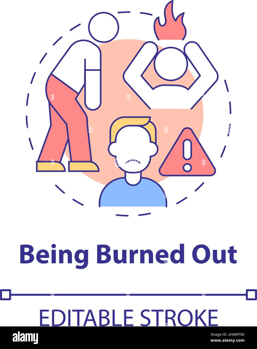 Being burned out concept icon Stock Vector Image & Art - Alamy
