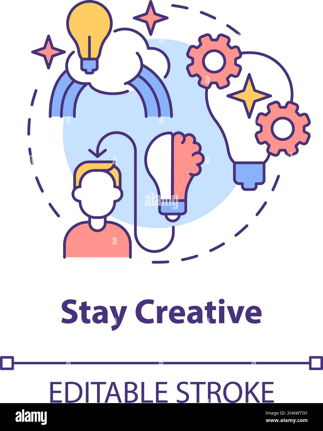 Stay creative concept icon Stock Vector Image & Art - Alamy