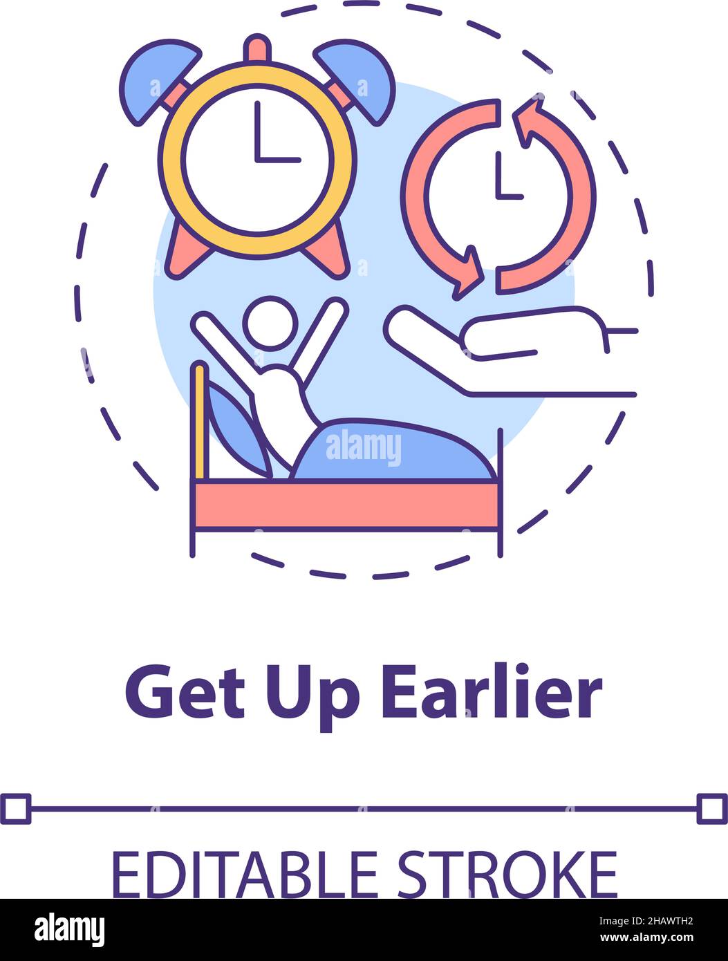 Get up earlier concept icon Stock Vector Image & Art - Alamy