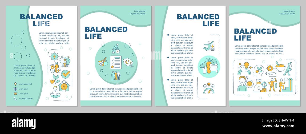 Balanced life mint brochure template Stock Vector Image & Art - Alamy
