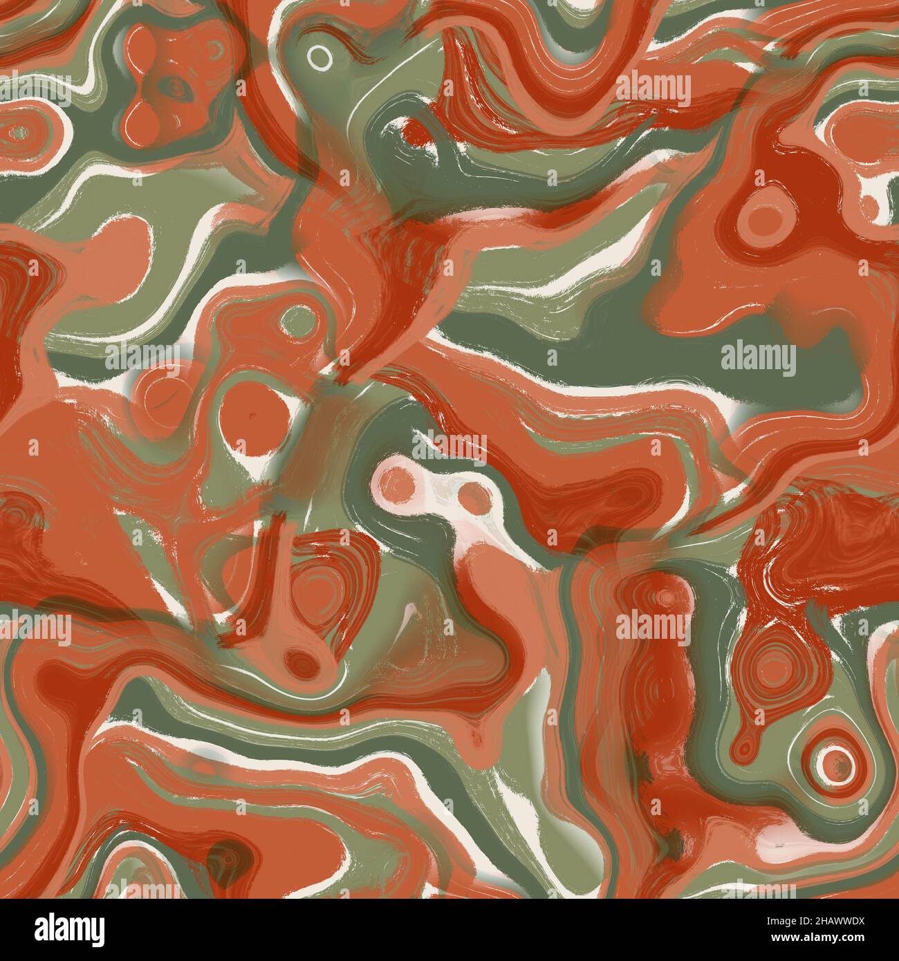 Western swirl seamless raster pattern. Bohemian desert orange irregular ...