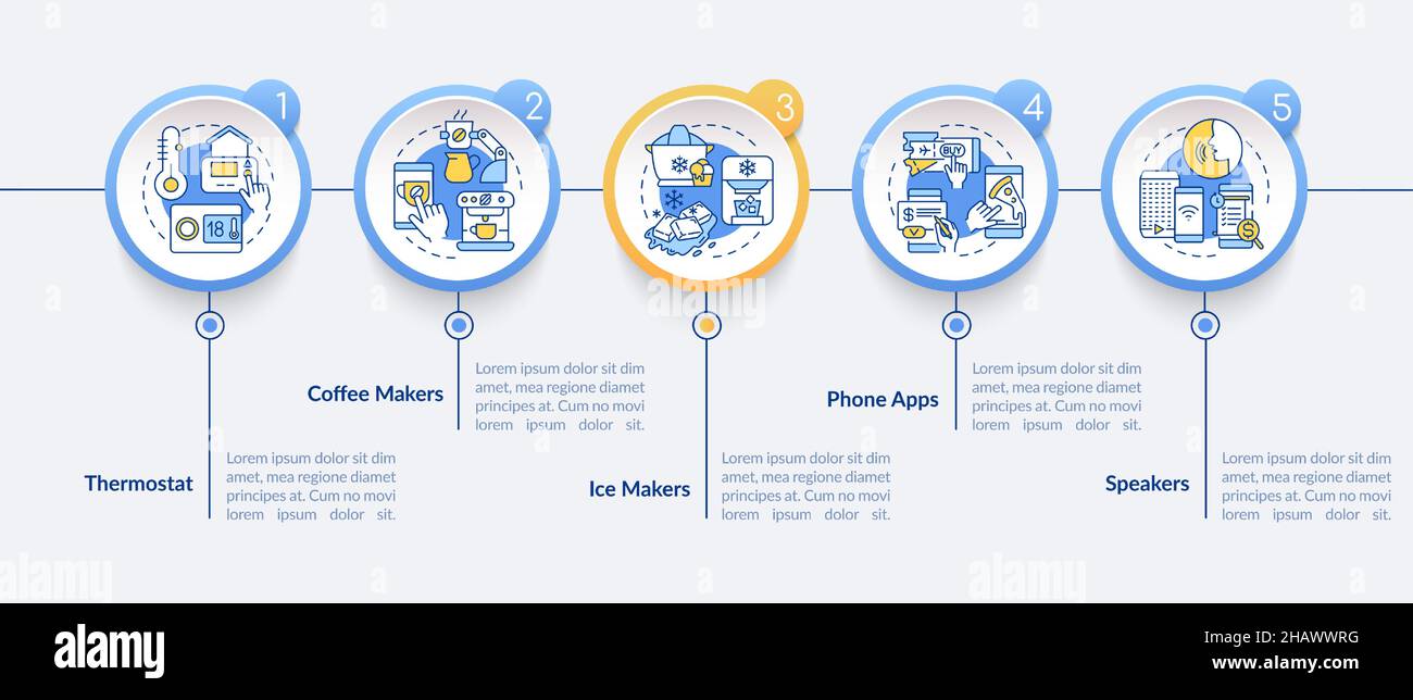 Examples of daily automation circle infographic template Stock Vector ...