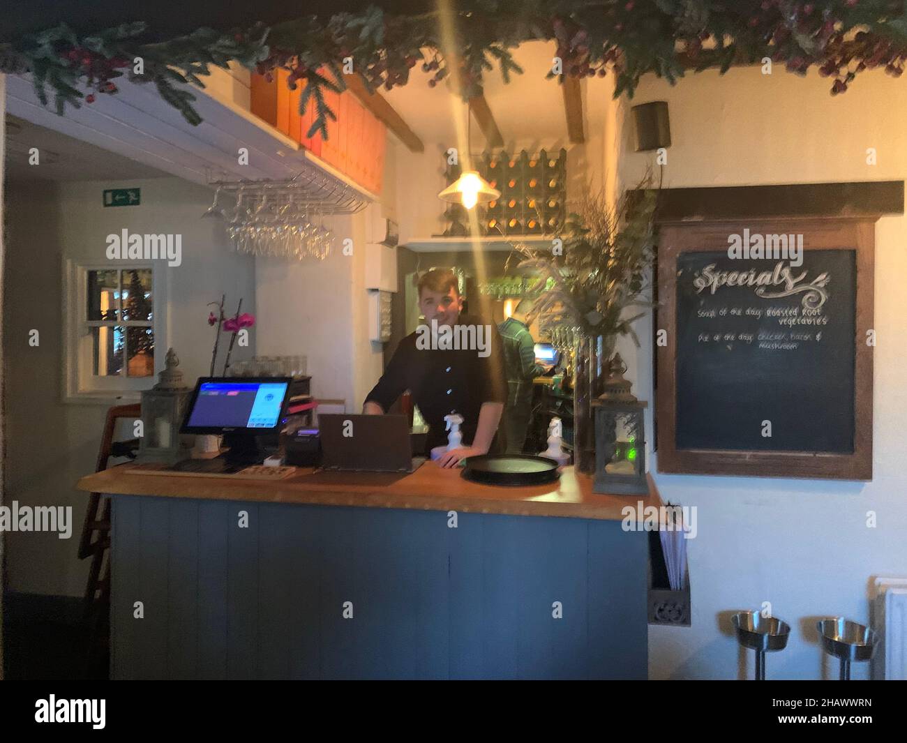 Saracens Head Little Brington Northamptonshire UK desk employee ...