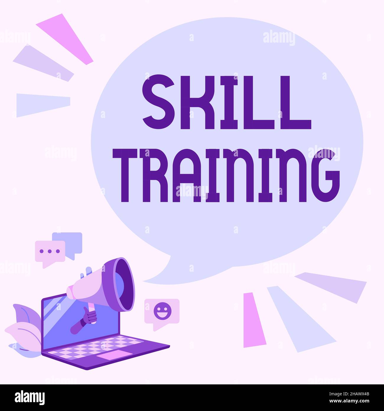 Hand writing sign Skill Training. Internet Concept designed to gain and ...