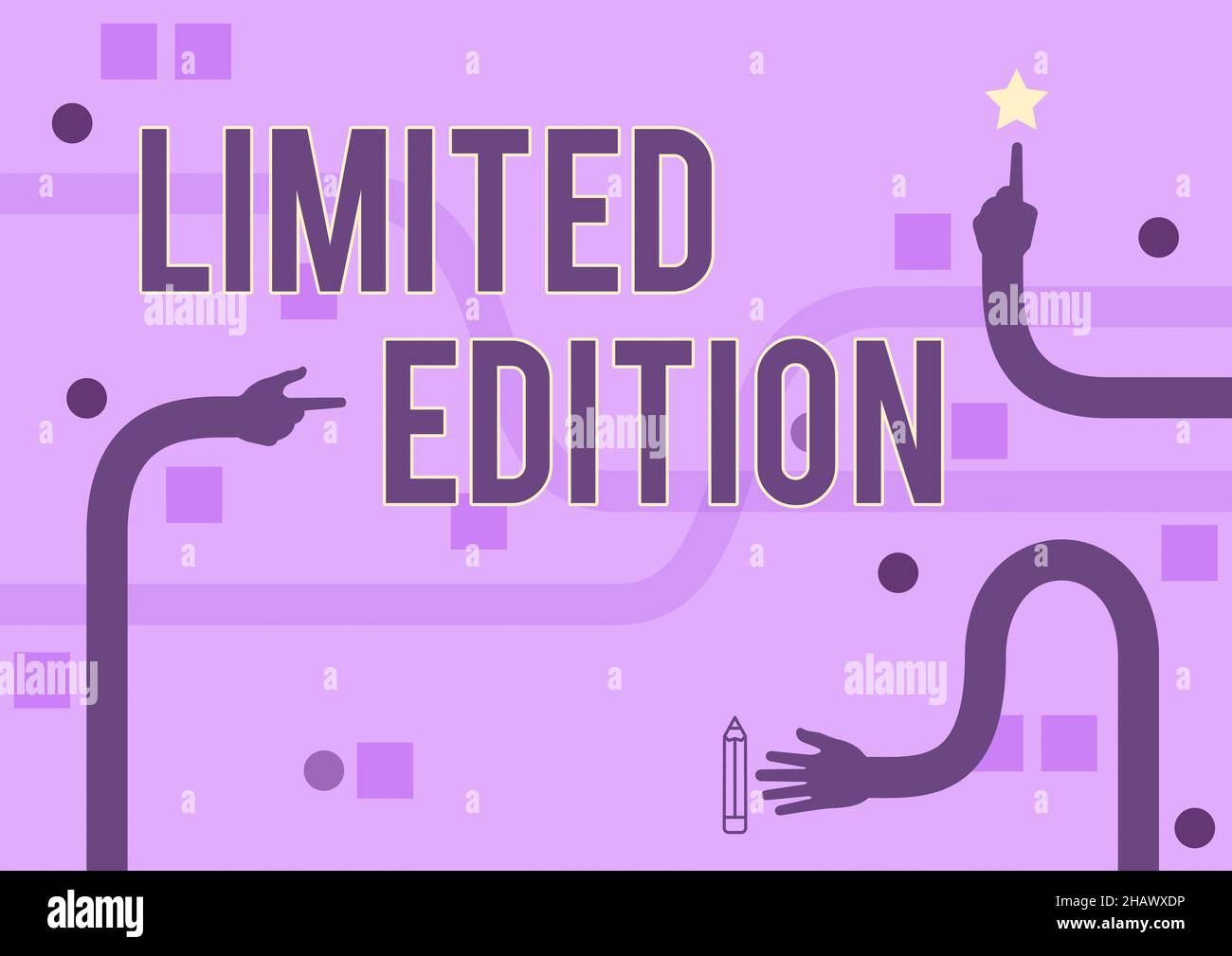 Text caption presenting Limited Edition. Word Written on Work of ...