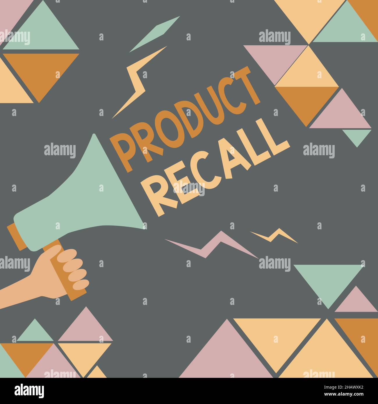 Hand writing sign Product Recall. Business showcase request to return ...